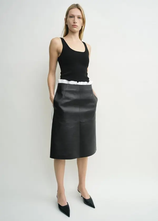 TOTEME Compact Knit Tank - Black