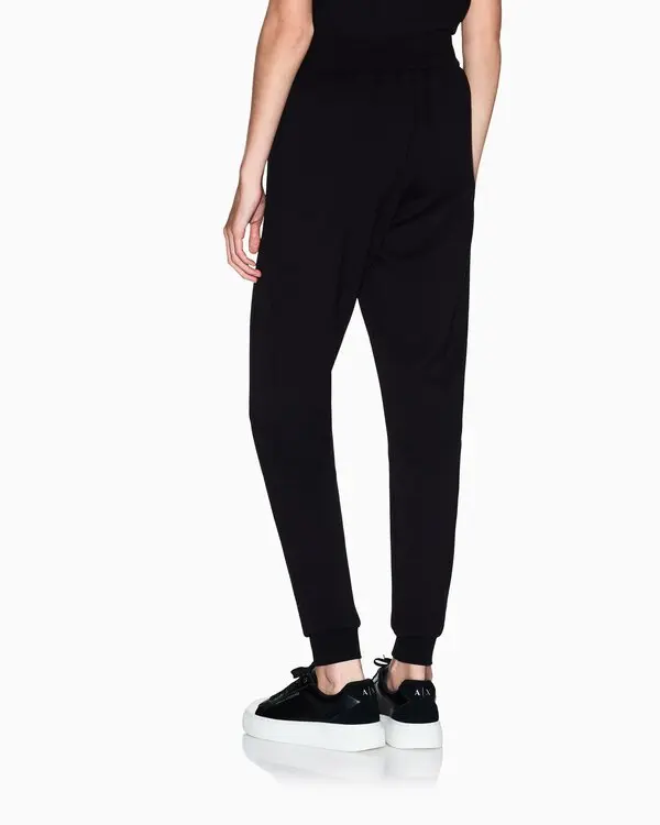Armani Exchange Ribbed Cuff Joggers In Stretch Scuba
