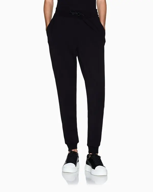 Armani Exchange Ribbed Cuff Joggers In Stretch Scuba