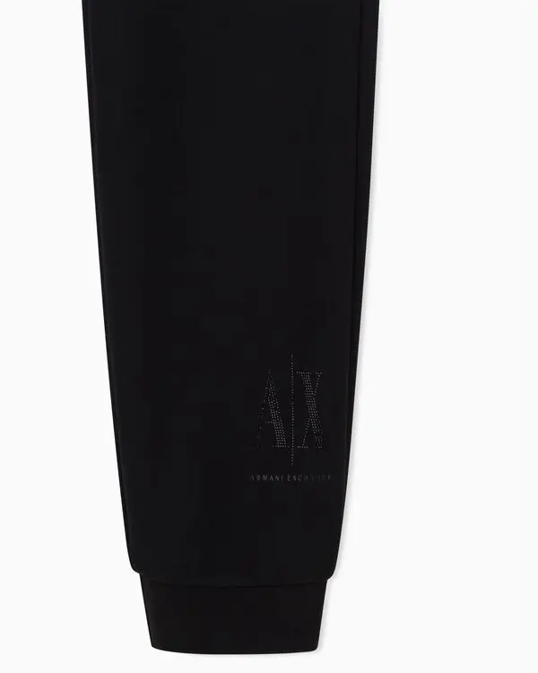 Armani Exchange Ribbed Cuff Joggers In Stretch Scuba