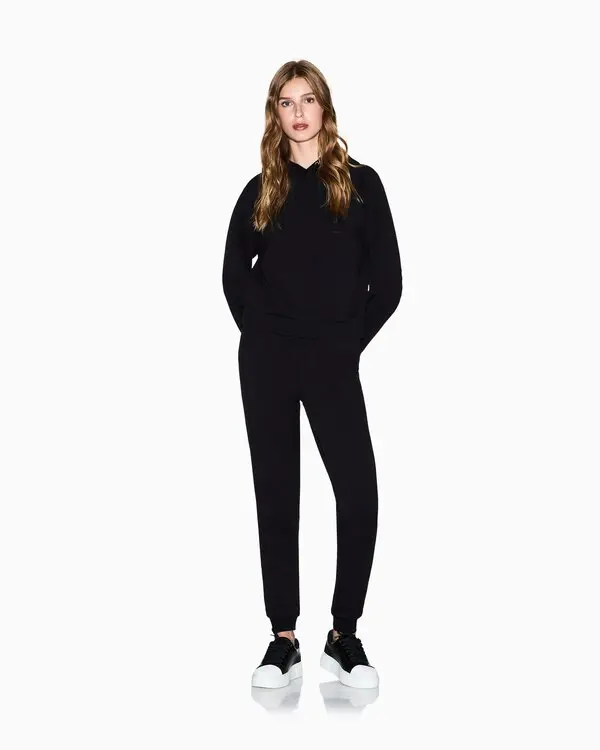 Armani Exchange Ribbed Cuff Joggers In Stretch Scuba