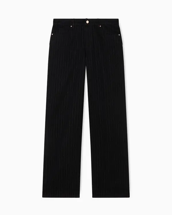 Armani Exchange Relaxed Fit Denim Jeans In Metallic Pink