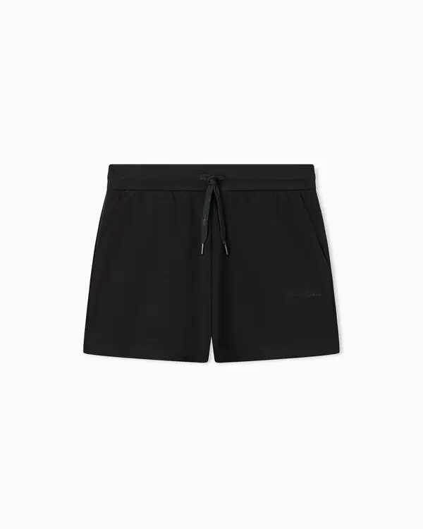 Armani Exchange Scuba Fabric Shorts With Lettering Logo