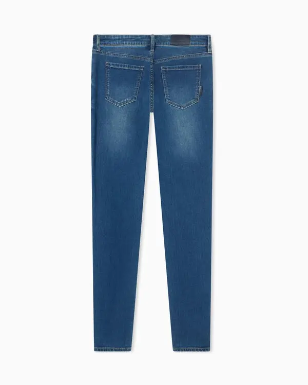 Armani Exchange Super Skinny Jeans In Stretch Cotton With Fading