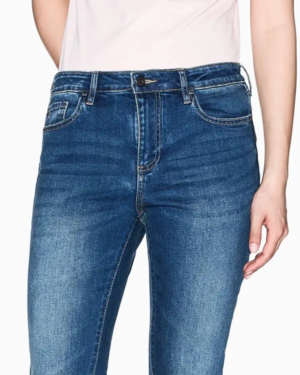 Armani Exchange Super Skinny Jeans In Stretch Cotton With Fading