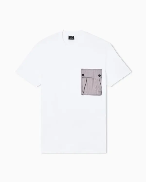 Armani Exchange Regular Fit T-shirt With Patch Pocket - White