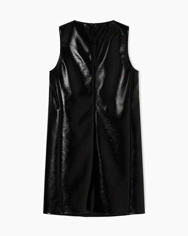 Armani Exchange Wet Look Vinyl Minidress