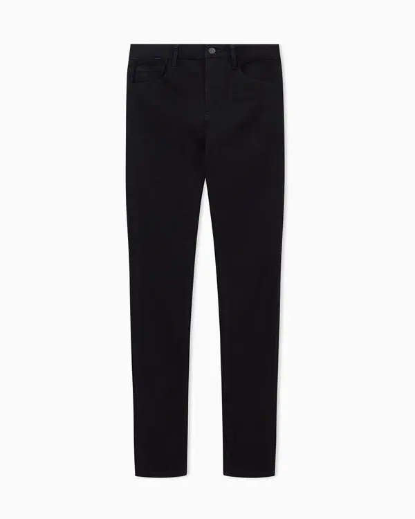 Armani Exchange Super Skinny Five-pocket Jeans In Stretch Cotton Essential - Black