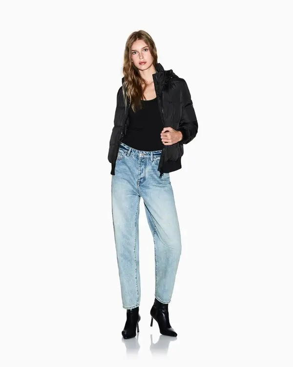 Armani Exchange Down Jacket In Downproof Nylon - Black