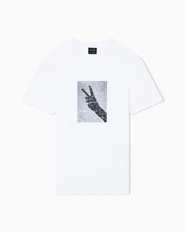 Armani Exchange Regular Fit Cotton T-shirt - White