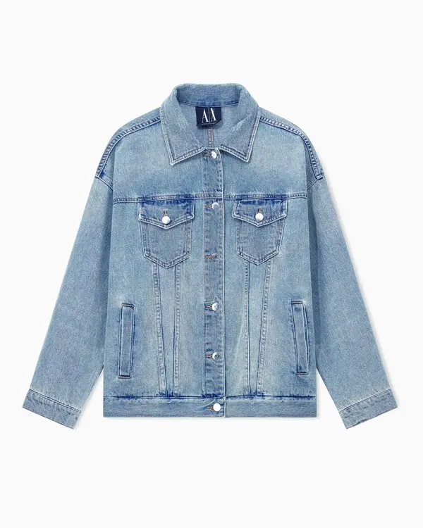 Armani Exchange Rigid Indigo Denim Jacket