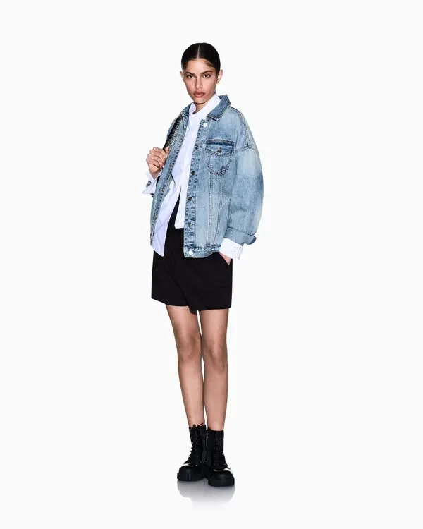 Armani Exchange Rigid Indigo Denim Jacket