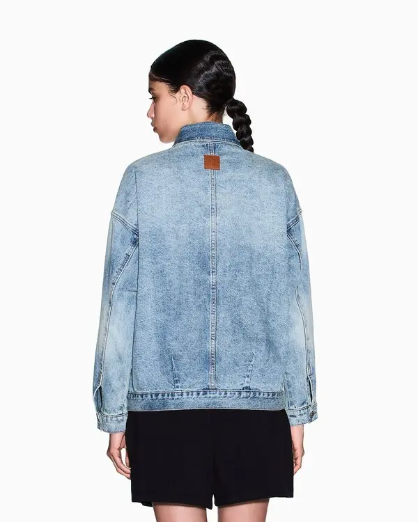 Armani Exchange Rigid Indigo Denim Jacket