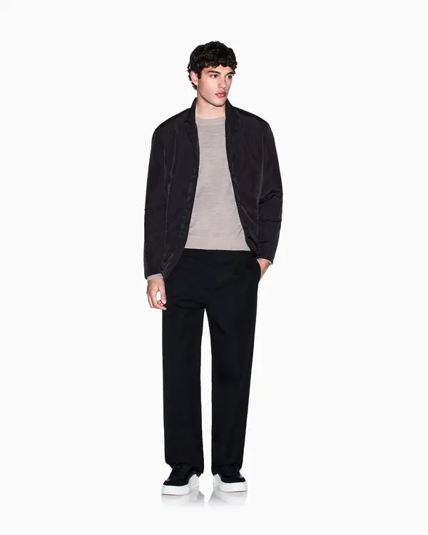 Armani Exchange Crew Neck Sweater With Shoulder Detail - Beige