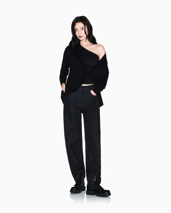 Armani Exchange Oversized Wool Blend Cardigan