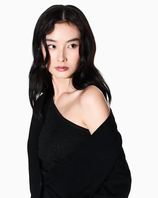 Armani Exchange Oversized Wool Blend Cardigan
