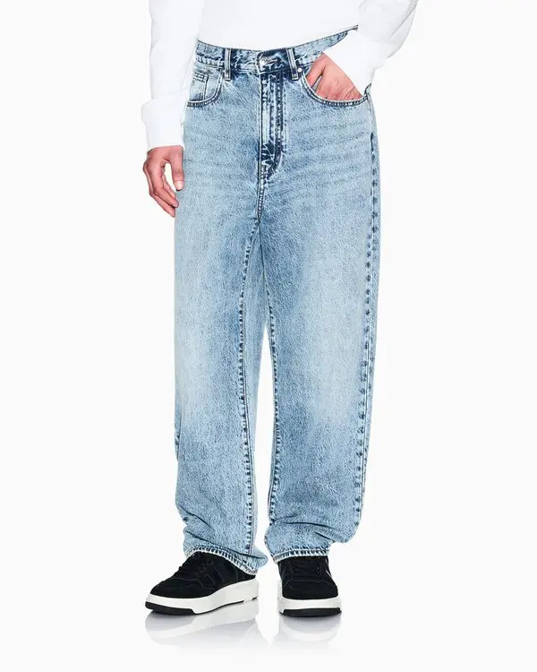 Armani Exchange Loose Fit Denim Wash Basic Jeans