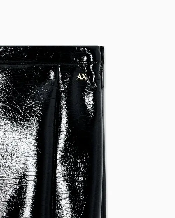 Armani Exchange Vinyl Effect Maxi Skirt