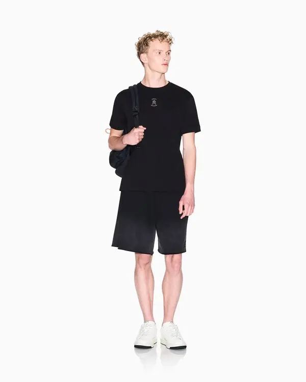 Armani Exchange Slim-fit T-shirt In Ribbed Cotton