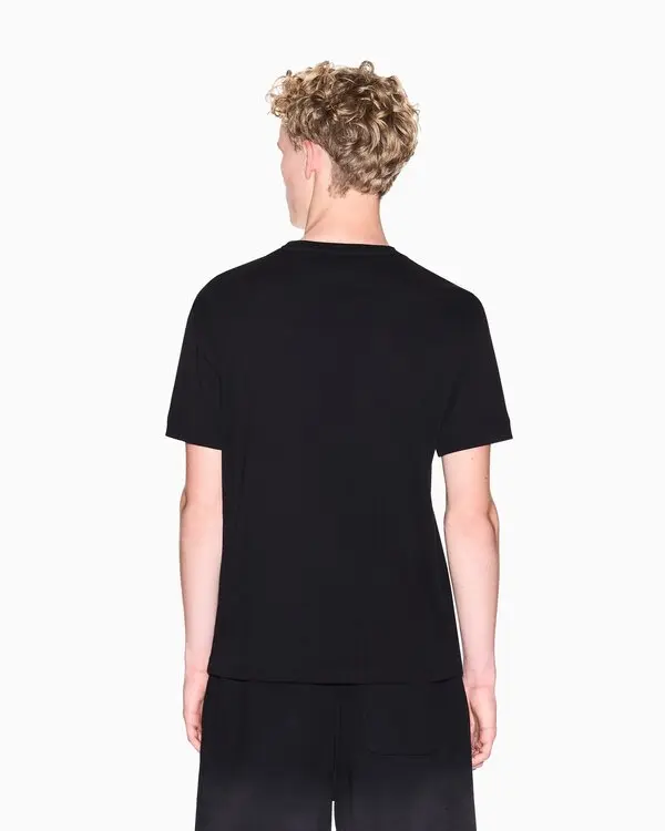 Armani Exchange Slim-fit T-shirt In Ribbed Cotton