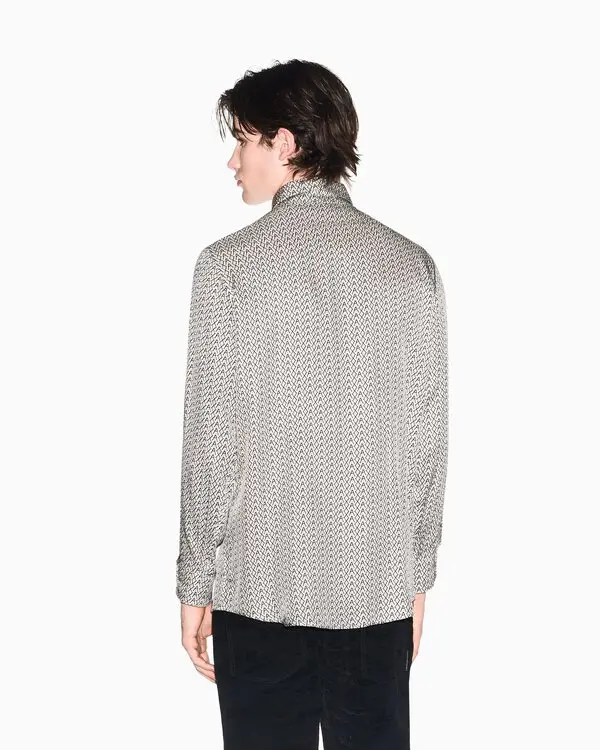 Armani Exchange Regular Fit Shirt With Allover Logo Print