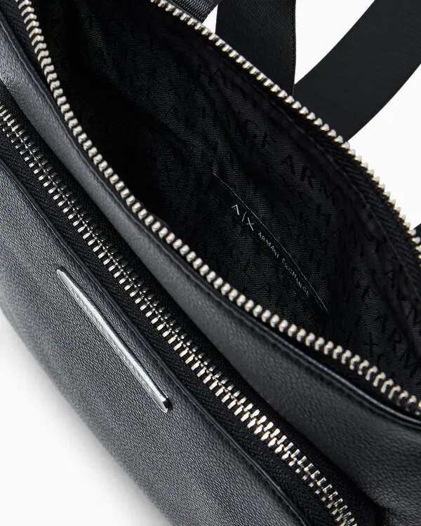 Armani Exchange Crossbody Bag With A Front Zip Pocket And Adjustable Strap