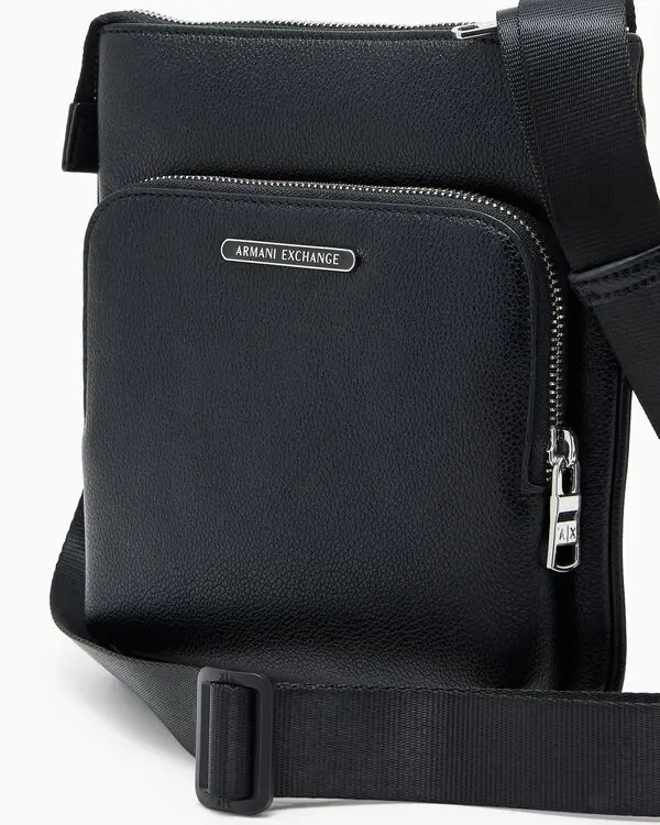 Armani Exchange Crossbody Bag With A Front Zip Pocket And Adjustable Strap