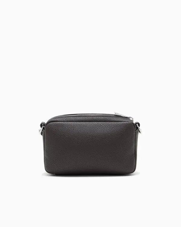 Armani Exchange Camera Case Messenger Bag In Coated Fabric - Brown
