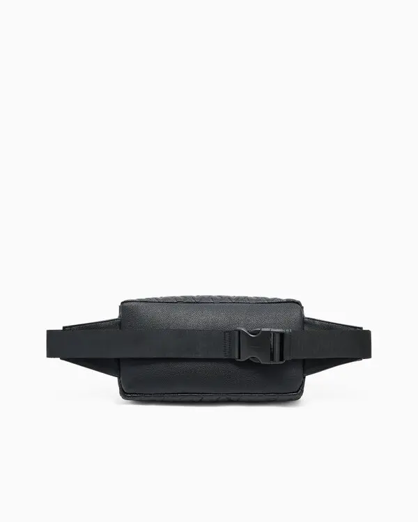 Armani Exchange Waist Bag With An Embossed Pattern And Adjustable Strap