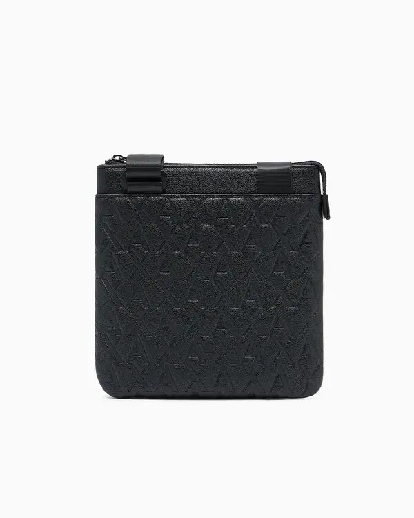 Armani Exchange Crossbody Bag With A Textured Finish And An Embossed Pattern