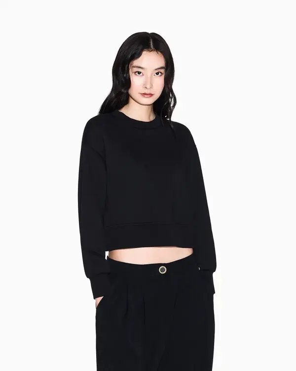 Armani Exchange Bonded Stretch Cotton Sweatshirt