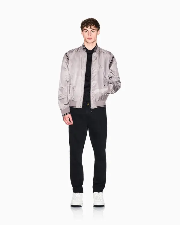 Armani Exchange Stretch Cotton Shirt With Contrasting Profiles - Black