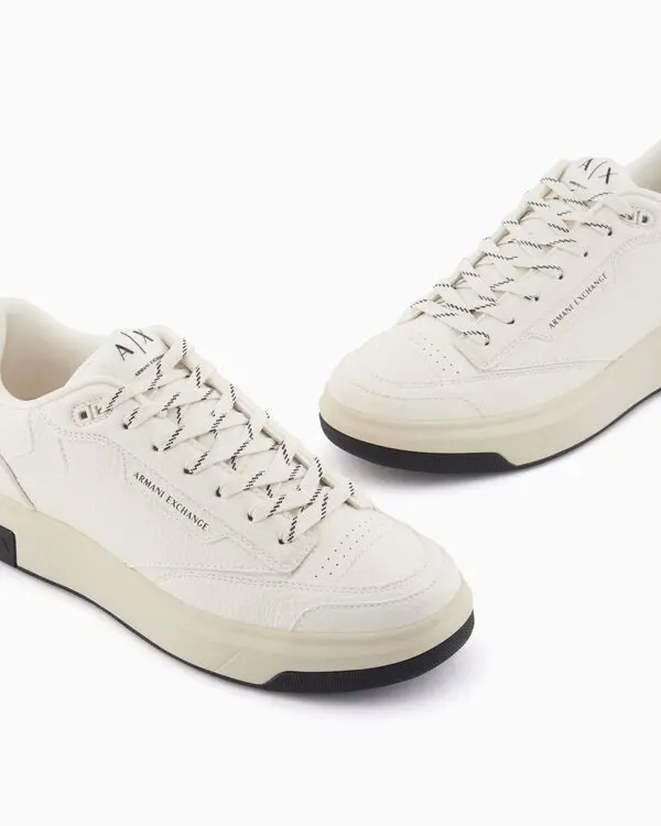 Armani Exchange Technical Fabric Sneakers - White