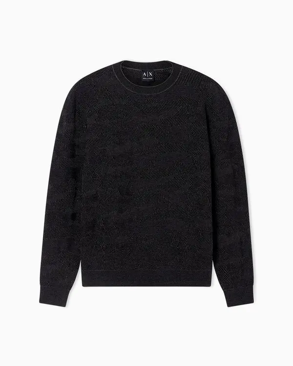 Armani Exchange Fine-weave Mercerized Cotton Crew Neck Sweater