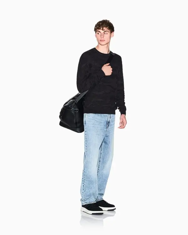 Armani Exchange Fine-weave Mercerized Cotton Crew Neck Sweater