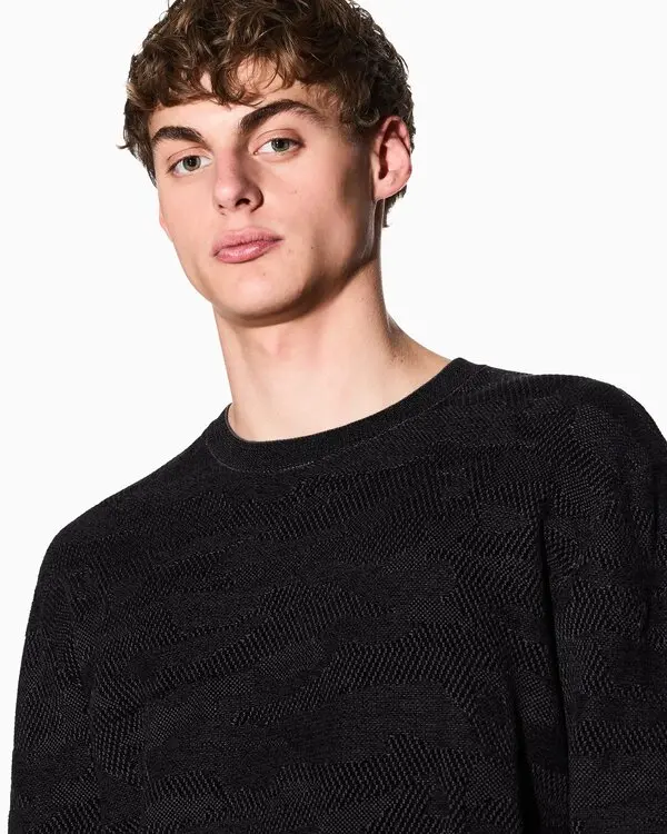 Armani Exchange Fine-weave Mercerized Cotton Crew Neck Sweater