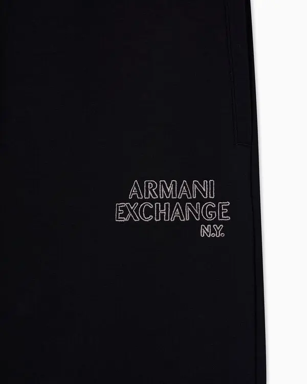 Armani Exchange Bonded Stretch Cotton Sports Pants