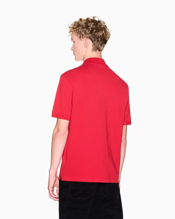 Armani Exchange Classic Cotton Pique Polo With Horse