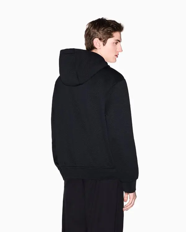 Armani Exchange Stretch Jacquard Hoodie - Black