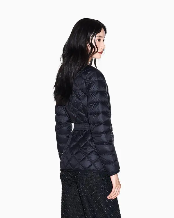 Armani Exchange Short Quilted Nylon Down Jacket
