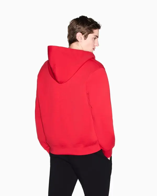 Armani Exchange Zip-up Hoodie With Logo And Horse Print