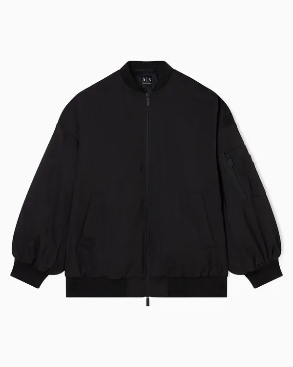 Armani Exchange Bomber Jacket With Ruffles On The Back