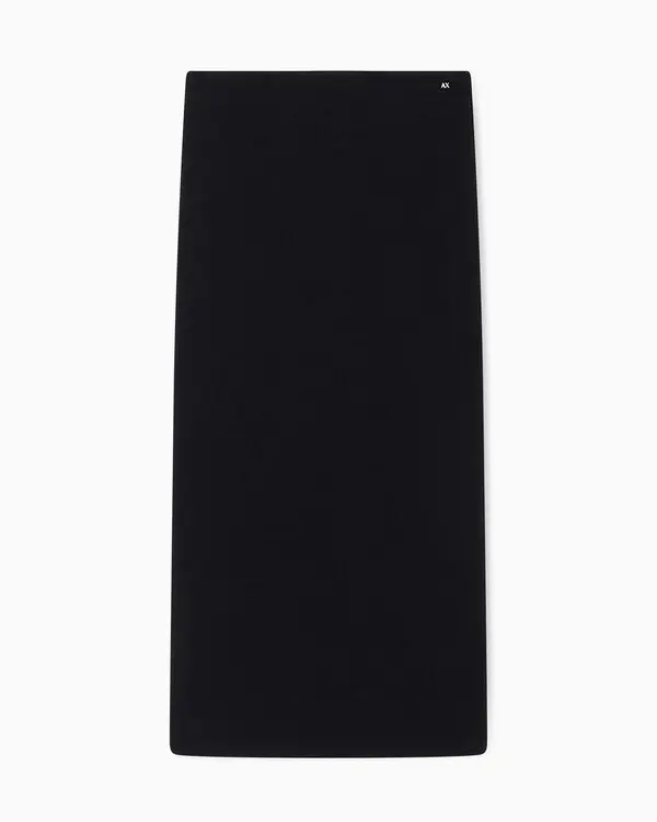 Armani Exchange Long Ribbed Skirt With Logo