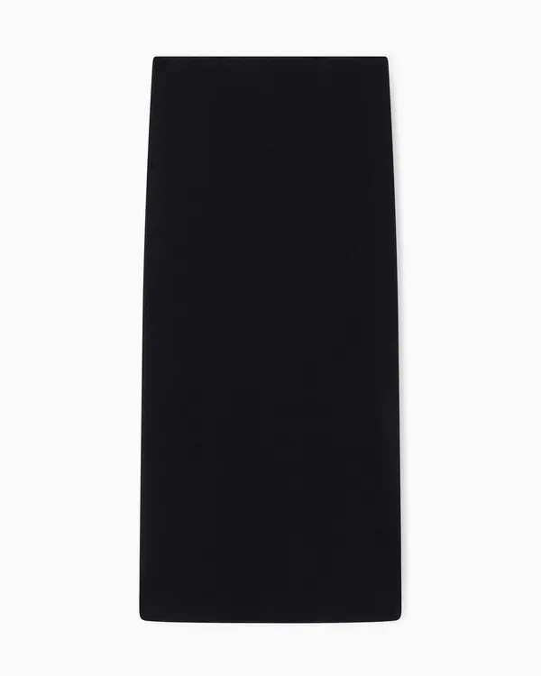 Armani Exchange Long Ribbed Skirt With Logo