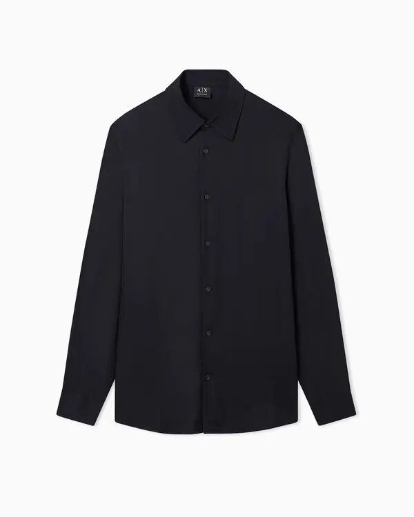 Armani Exchange Regular Fit Shirt In Viscose Twill