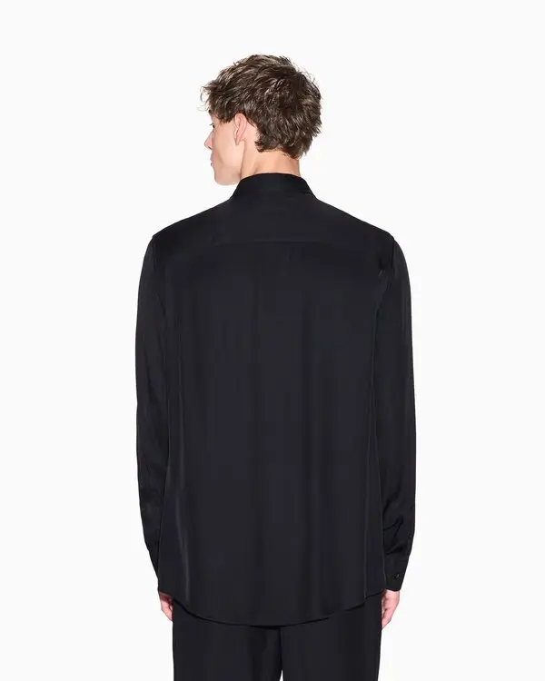 Armani Exchange Regular Fit Shirt In Viscose Twill