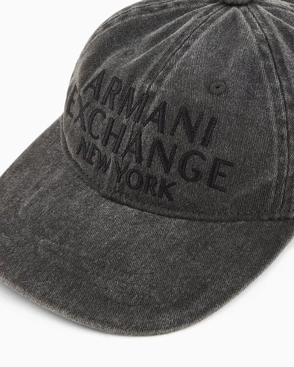 Armani Exchange Used-effect Visor Hat