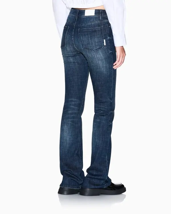 Armani Exchange Flare Jeans In Indigo Ultra Stretch Denim