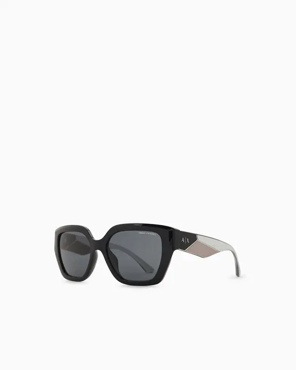 Armani Exchange Square Sunglasses - Black
