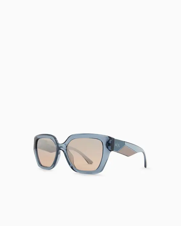 Armani Exchange Oversized Square Frame Sunglasses - Grey
